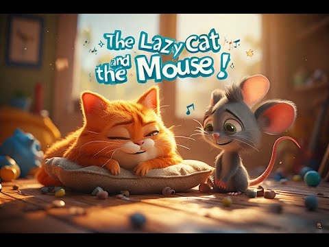 The Lazy Cat and the Busy Mouse | A Fun Story Song for Toddlers | Learn ...