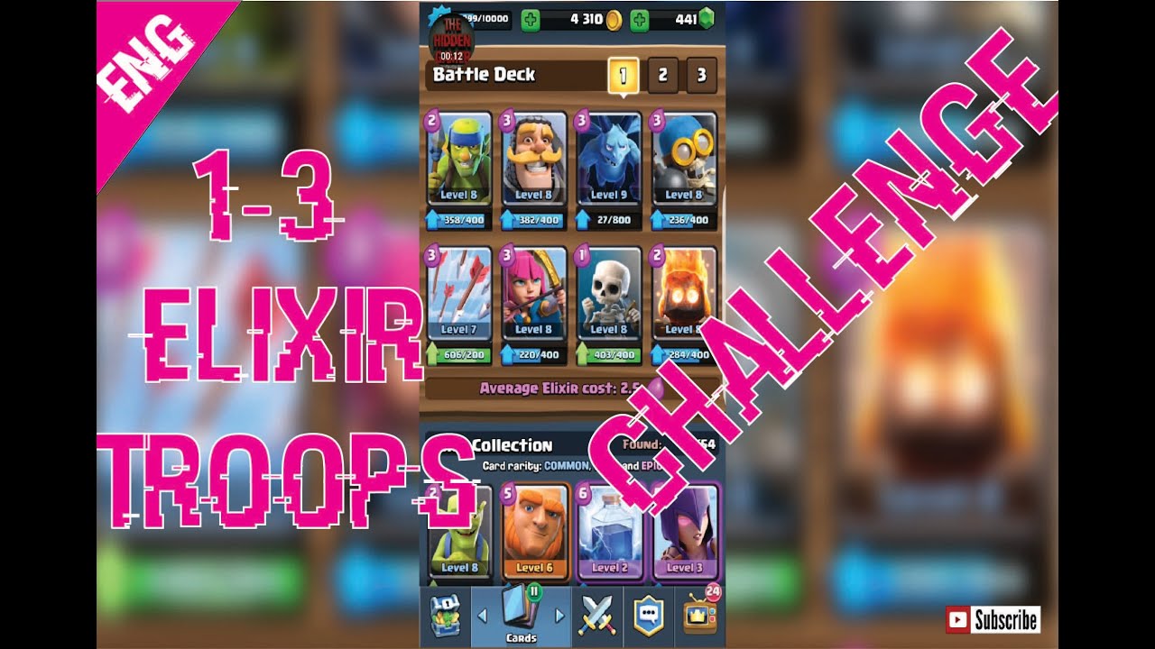 Clash Royale 1-3 Elixir Troops Only Challenge - YouTube