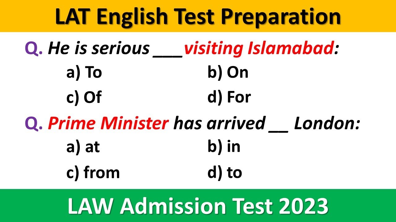 LAT English Test Preparation | LAT English Questions 2023 | LAT English ...