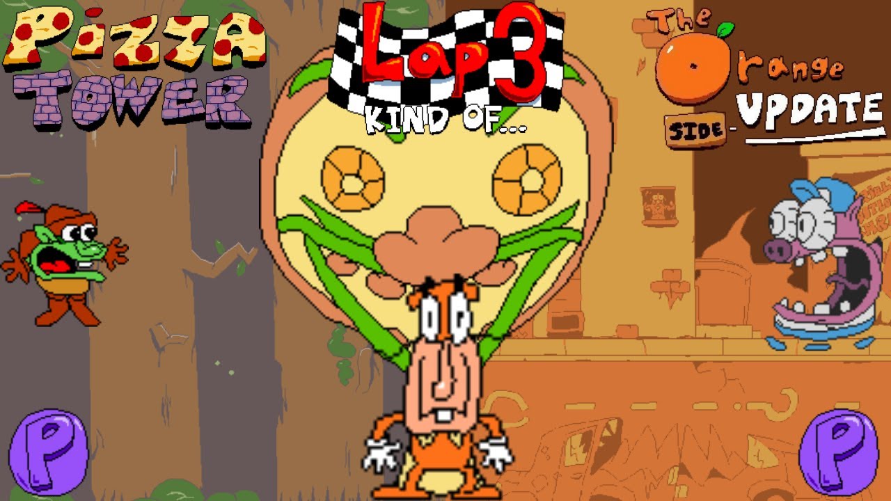 Pizza Tower: The Orange Side-Update Mod - Lap 3 (kind of...) P Ranks ...