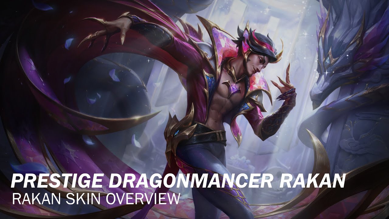 Prestige Dragonmancer Rakan Skin Preview - League of Legends - YouTube