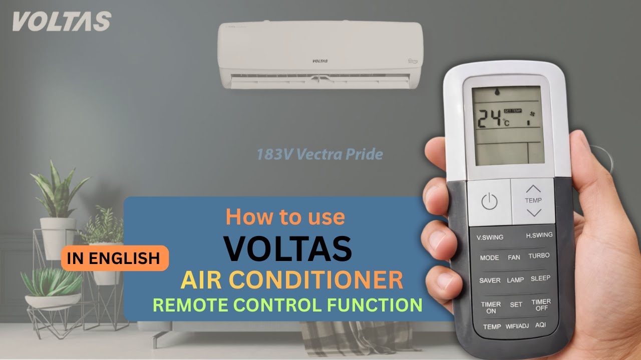 Voltas Inverter AC Remote Control Demo | How to Use Voltas AC Remote ...