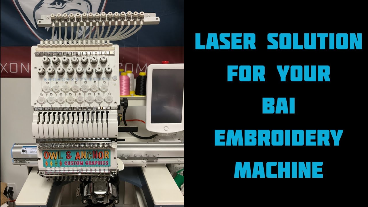 Laser solution for your BAI embroidery machine - YouTube