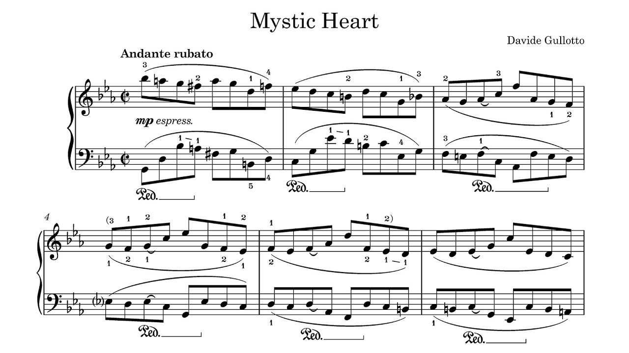 Mystic Heart (Sheet Music) - Davide Gullotto - YouTube