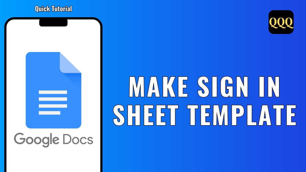 How to Make a Sign in Sheet Template in Google Docs - YouTube