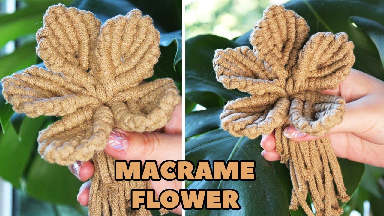 How to make macrame flower | Kwiat z makramy | DIY como hacer una FLOR en MACRAME | step by step ...