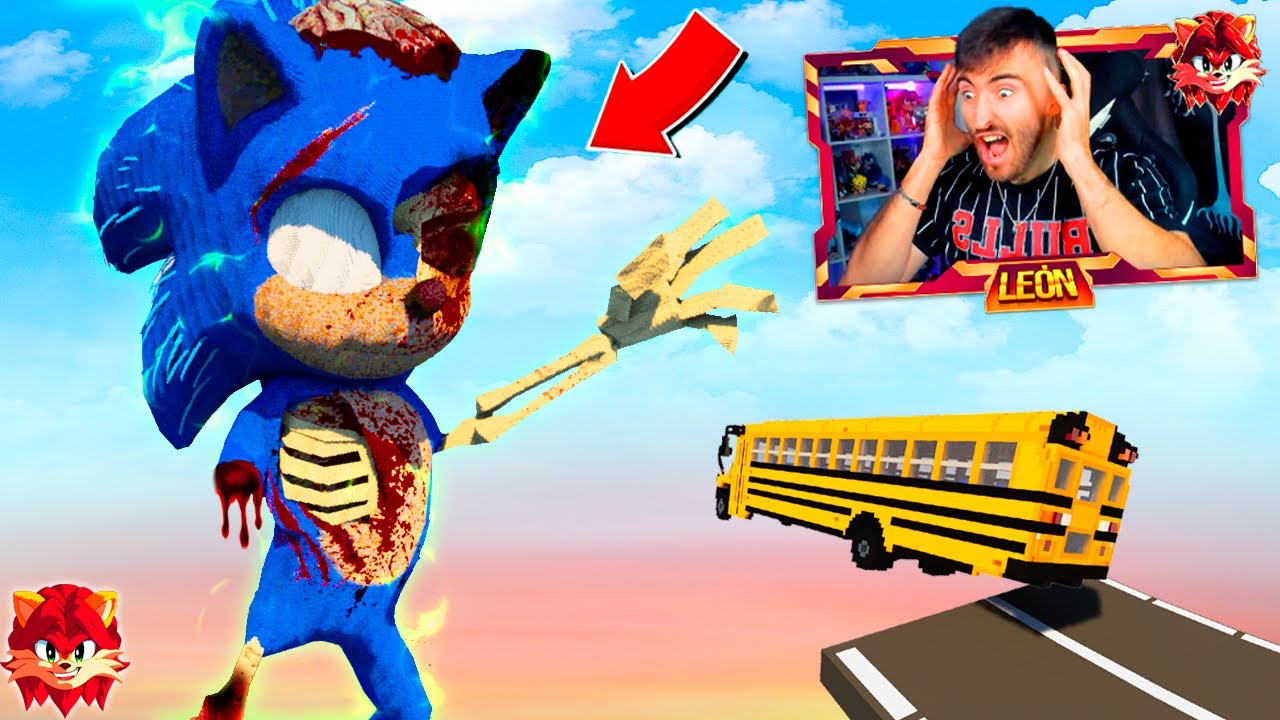 COCHES vs ZOMBIE SONIC LA PELICULA *MUY EPICO* 💥😱 | TEARDOWN LEON ...
