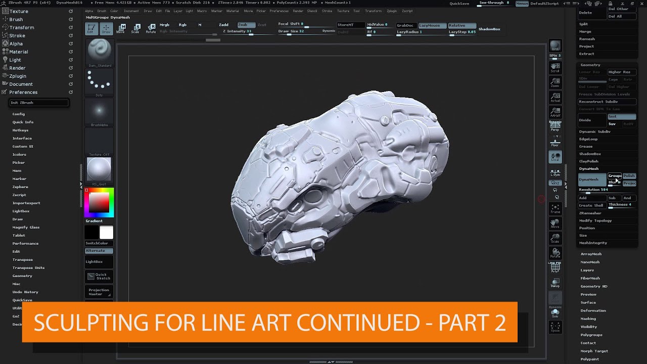 Tony Leonard: Sculpting for Line Art - Part 2 - YouTube