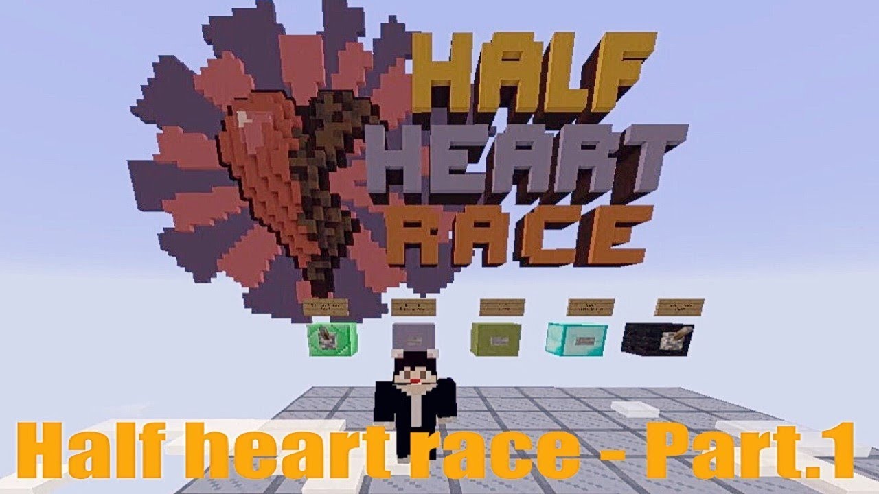 【Minecraft 當個創世神】跑酷大挑戰 Half Heart Race - Part.1 - YouTube