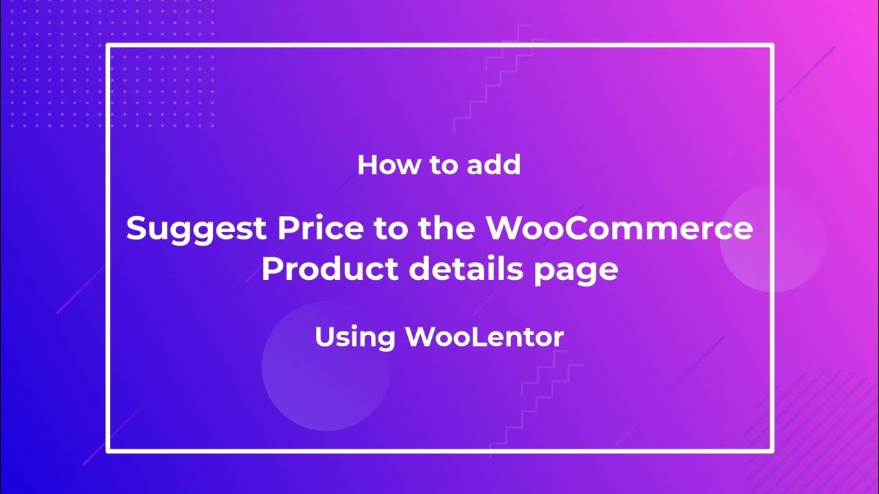 How to add suggest price in WooCommerce store using WooLentor widget [2022] - YouTube