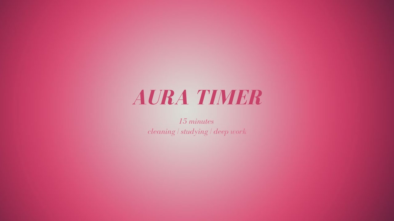 15 Minutes Countdown Timer - Raspberry Pink Aura Background 🌺☁️ - YouTube