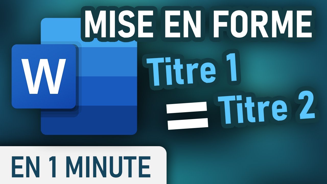 Mettre en forme tous vos titres d'un seul coup sur Word - YouTube
