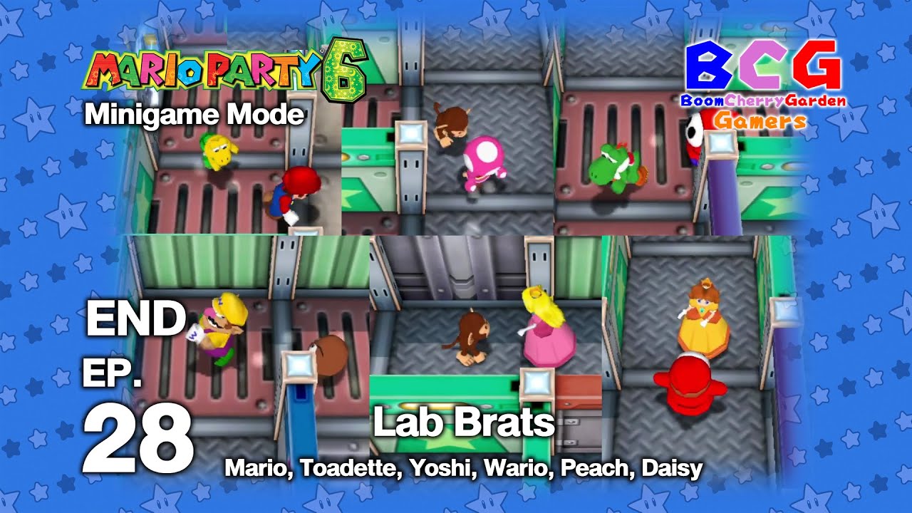 Mario Party 6 SS2 Minigame EP 28 - Lab Brats - Mario, Toadette, Yoshi ...