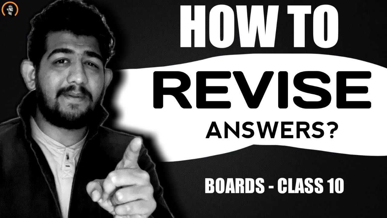 🔥CLASS 10 :- How to Revise Answers Smartly😎 | This Help Me to Score 95 ...