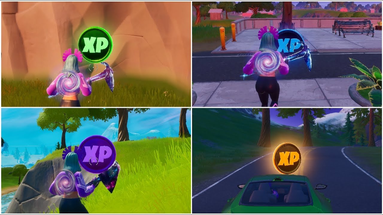 All Week 8 XP Coins Locations Guide / Green, Blue, Purple & Gold Coins ...