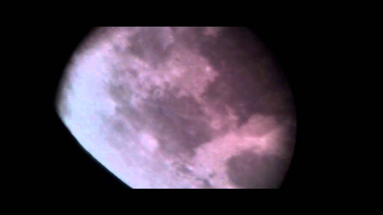 A video of the Moon recorded through the eyepiece of a Celestron ...