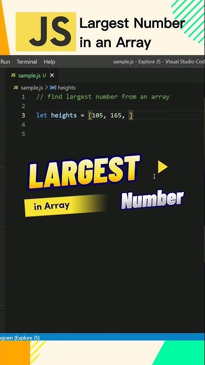 JavaScript: Find the Largest number in an Array #webdesign #webdevelopment #javascript - YouTube