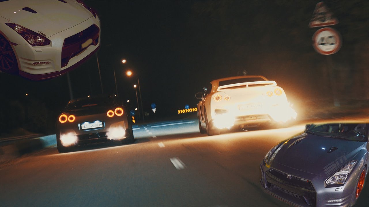 2x FLAMETHROWER GT-R (R35) // KINGPIN MEDIA - YouTube