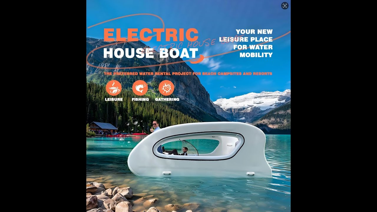 Water Inflatable Boat House lounge Electric Solar inflatable Solar ...