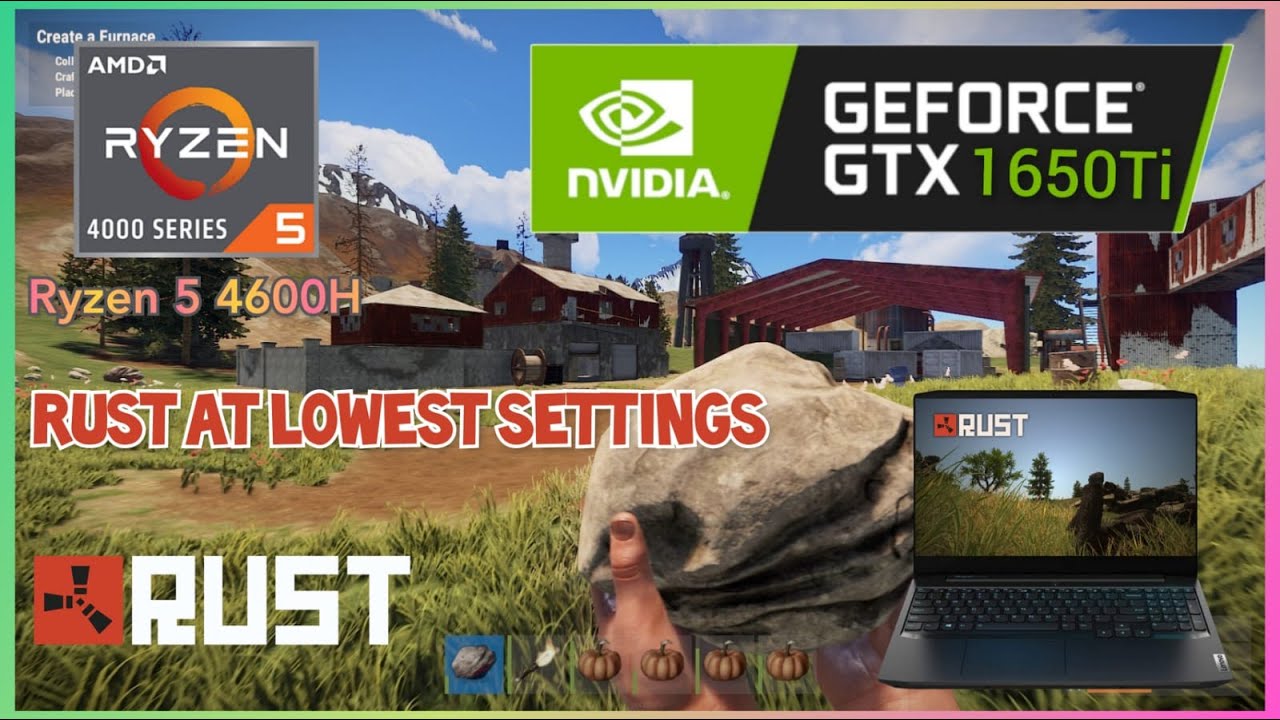 RUST at lowest settings on Lenovo ideaPad GAMING 3 (2020) Laptop ...