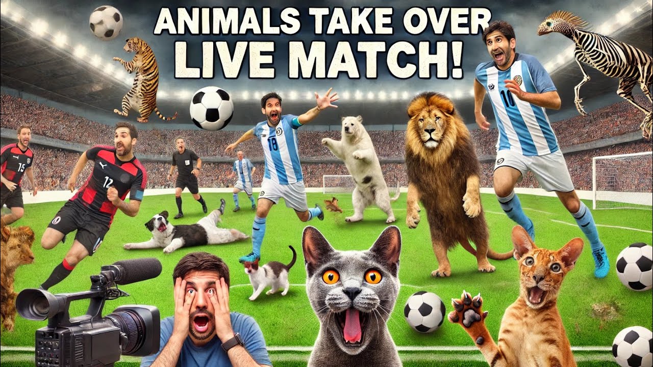 "Animals Take Over a Live Match! 🐶🐯🐻⚽ | Funniest Game Interruption Ever ...
