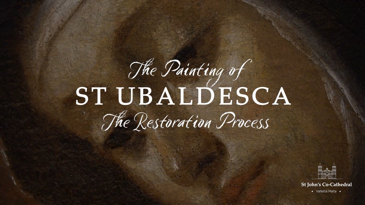 The Painting of St Ubaldesca - The Restoration Process - YouTube