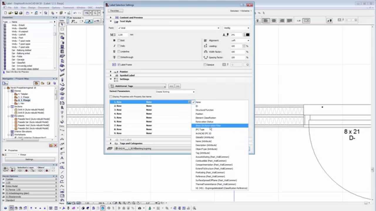 BIM med ArchiCAD : Smart Label - YouTube
