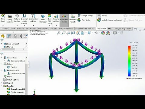 #static analysis report created with solidworks simulation#static ...