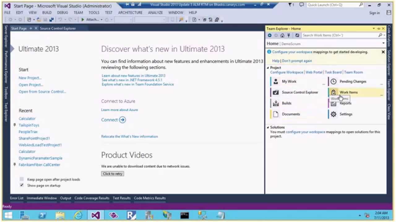 TFS ALM How to Create a Team Project - YouTube
