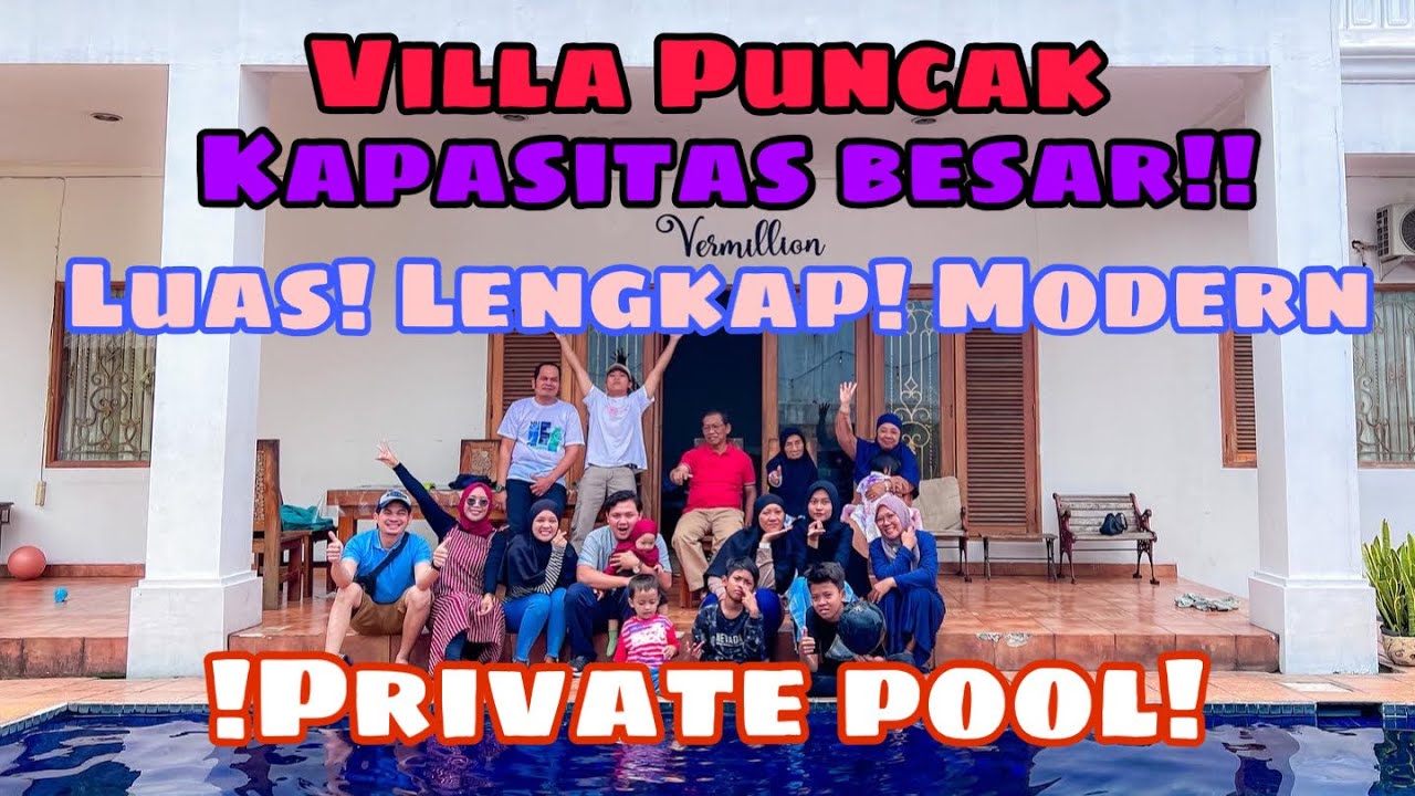 Rekomendasi Villa di Cisarua Puncak Kapasitas Besar Modern Luas | Villa ...
