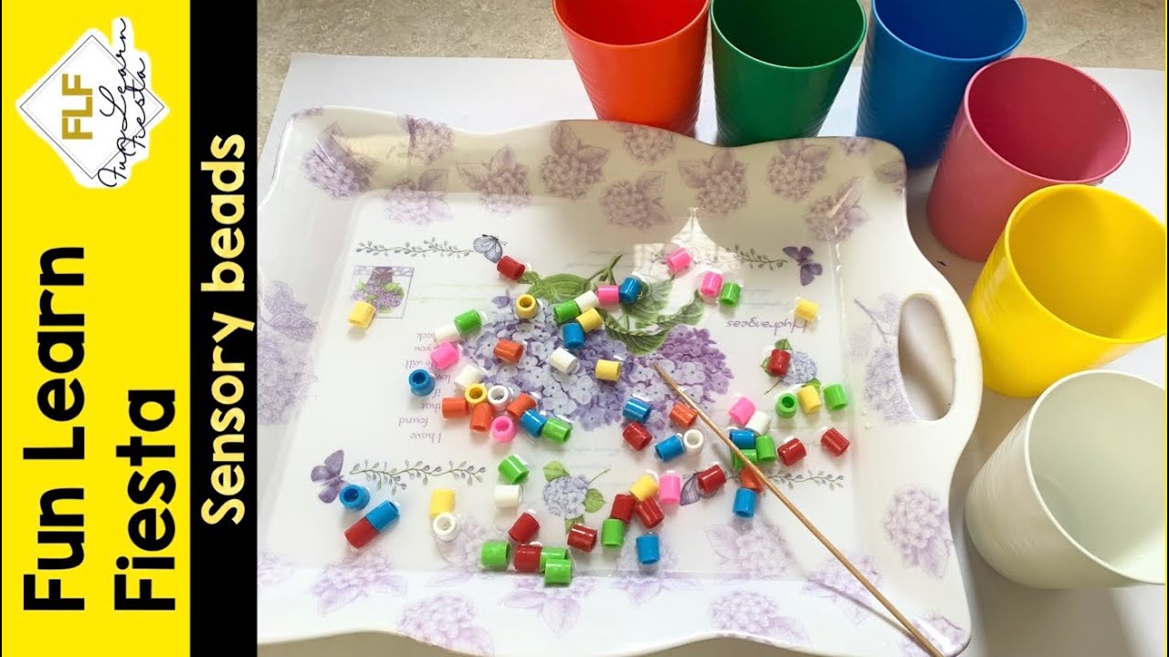 Color sorting beads with skewer | color recognition and visual ...