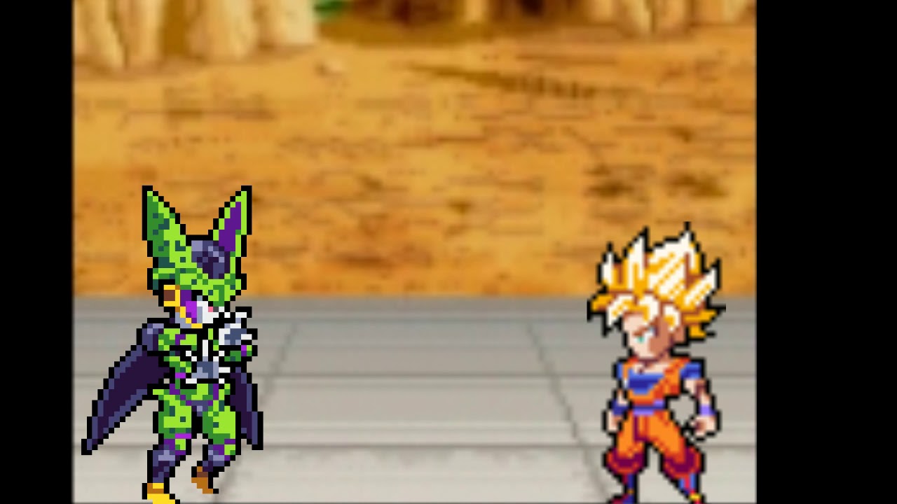 Goku ssj1 vs cell Sprite animation - YouTube
