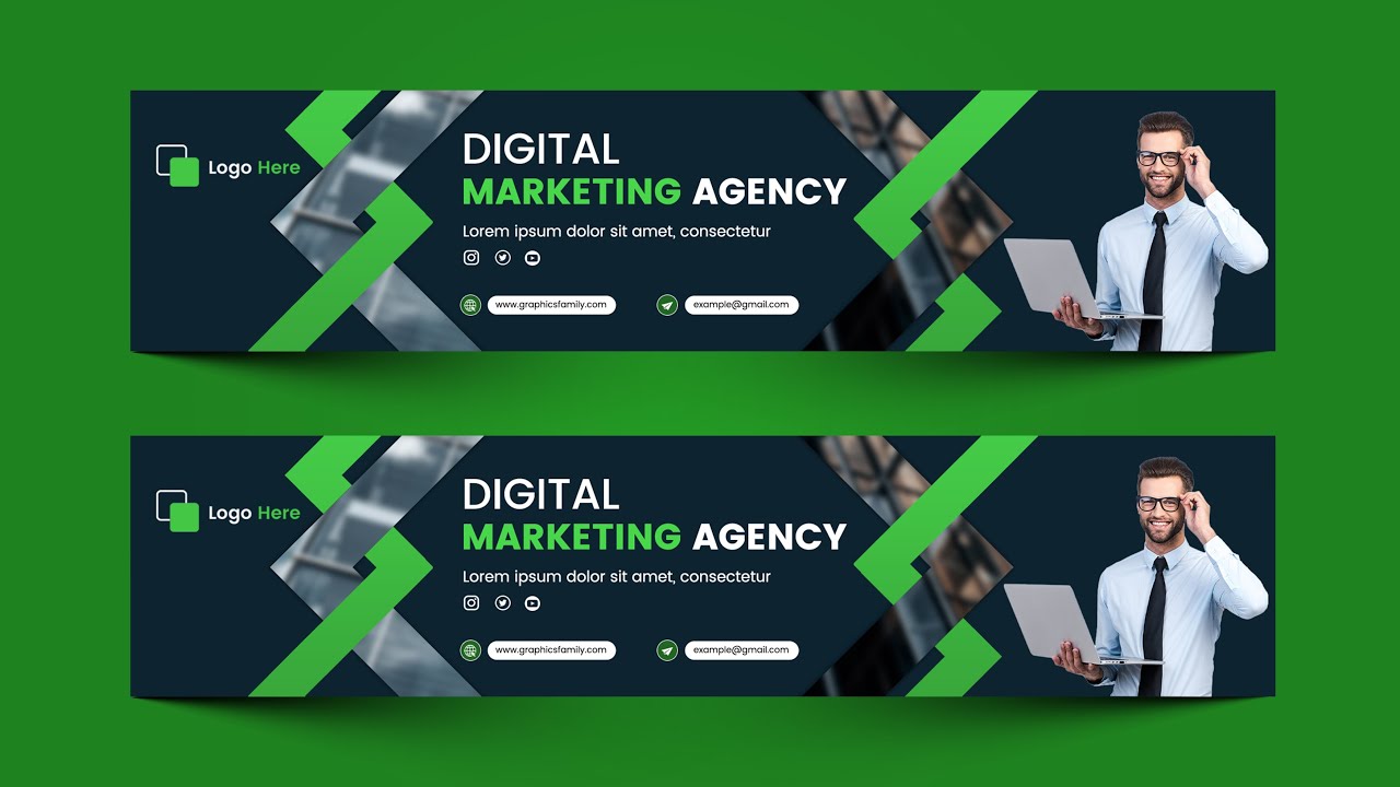 Professional Youtube Channel Art Design Tutorial in Adobe Photoshop ...