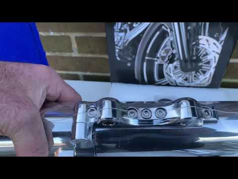 Arlen Ness fork lowers Hot Legs billet cnc lowers twin disc available chrome bulk Custom Cruisers Uk