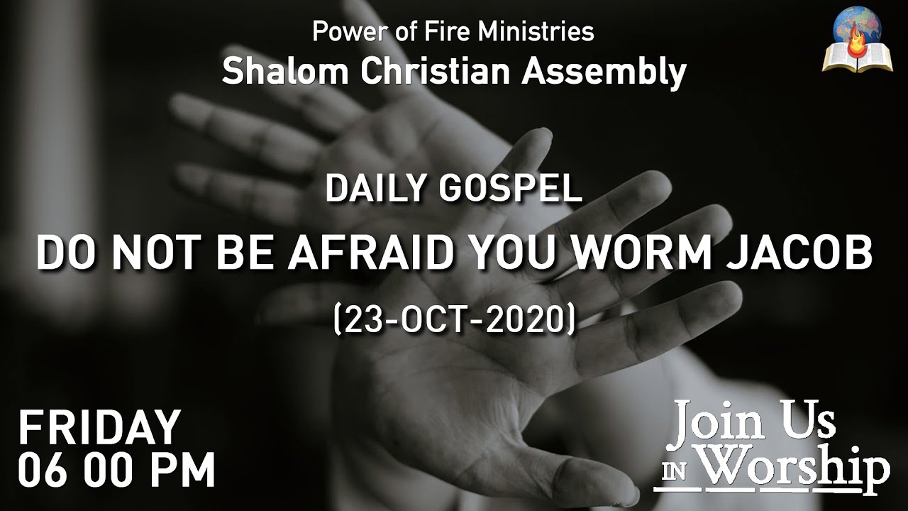 DAILY GOSPEL (23-OCT-20) - Pastor. Sundar Singh Edward - Shalom ...