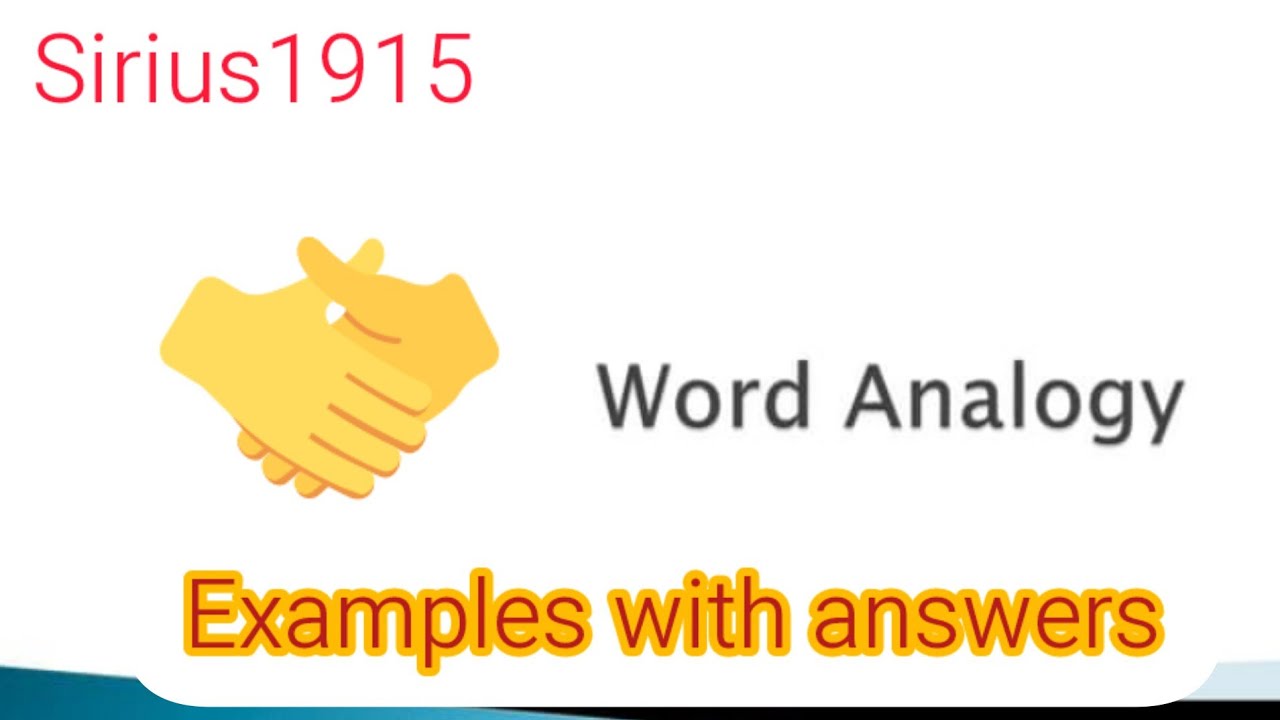Word Analogy examples with answers from previous 📑papers🤗👍 - YouTube
