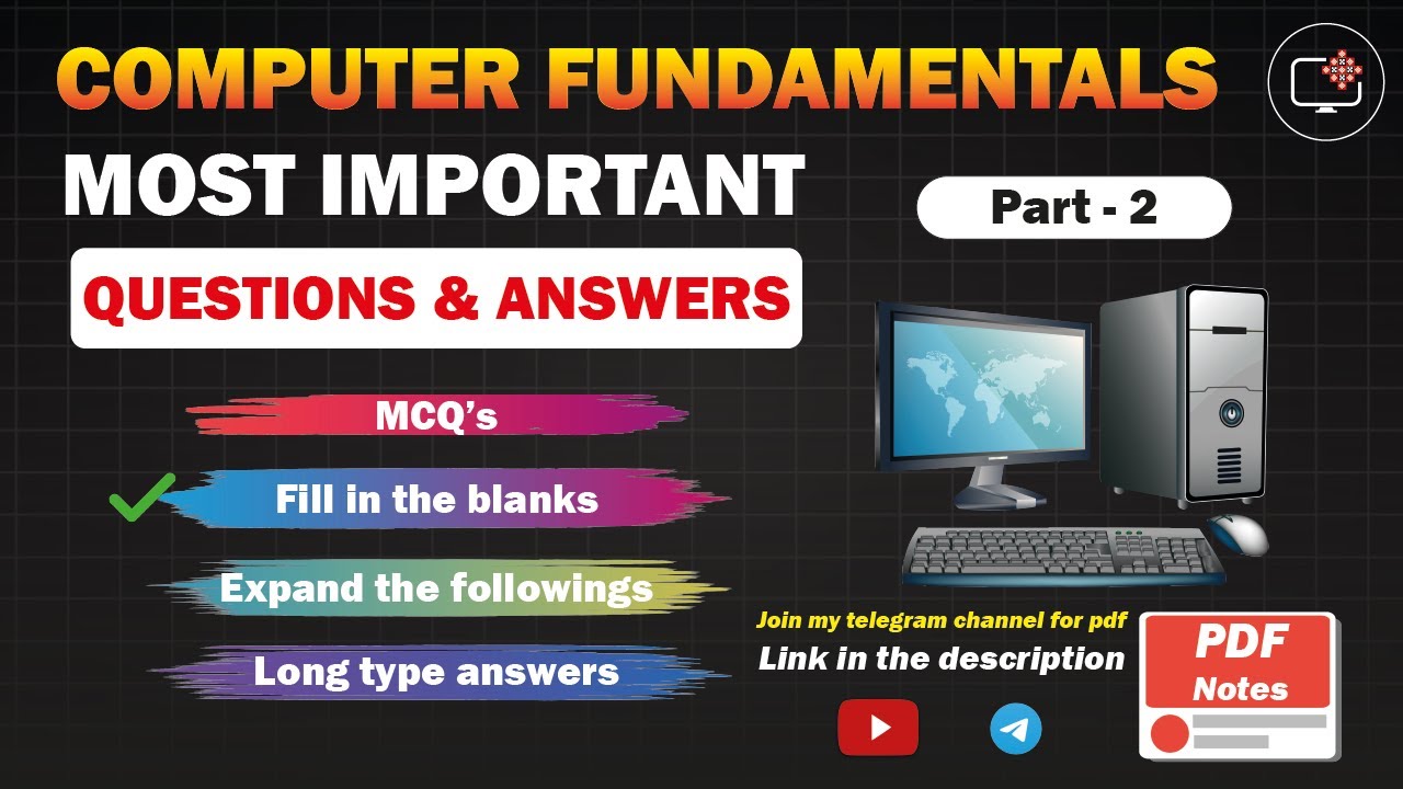 Part-2 | Fill in the Blanks | Computer Fundamentals Questions & Answers ...
