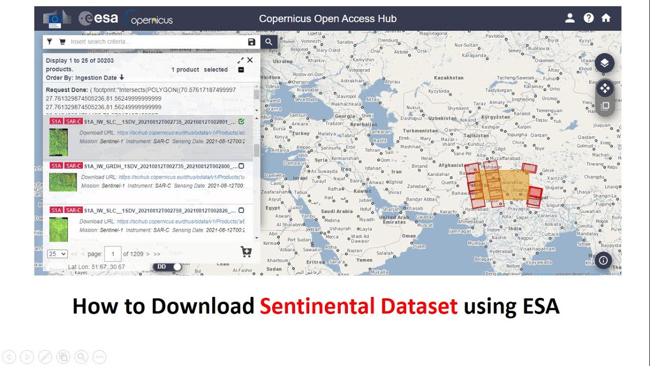 How to Downoad Sentinental Dataset by Using ESA - YouTube