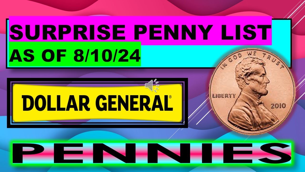 DOLLAR GENERAL SURPRISE PENNY LIST 8/10/24 W PICS! - YouTube