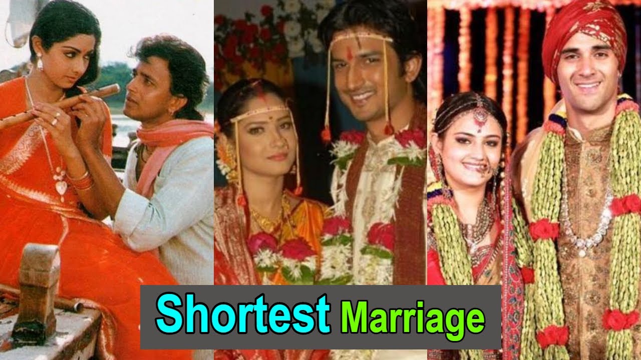 8 Shortest Marriages Ever Happen in Bollywood | Short Time Marriage ...