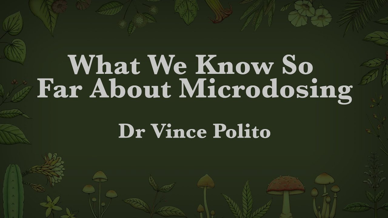 Dr Vince Polito - What We Know So Far About Microdosing - YouTube