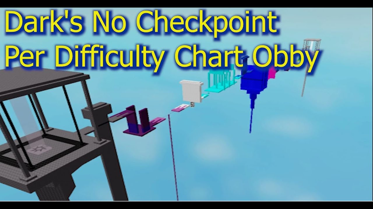 Dark's No Checkpoint Per Difficulty Chart Obby | Roblox Obby - YouTube