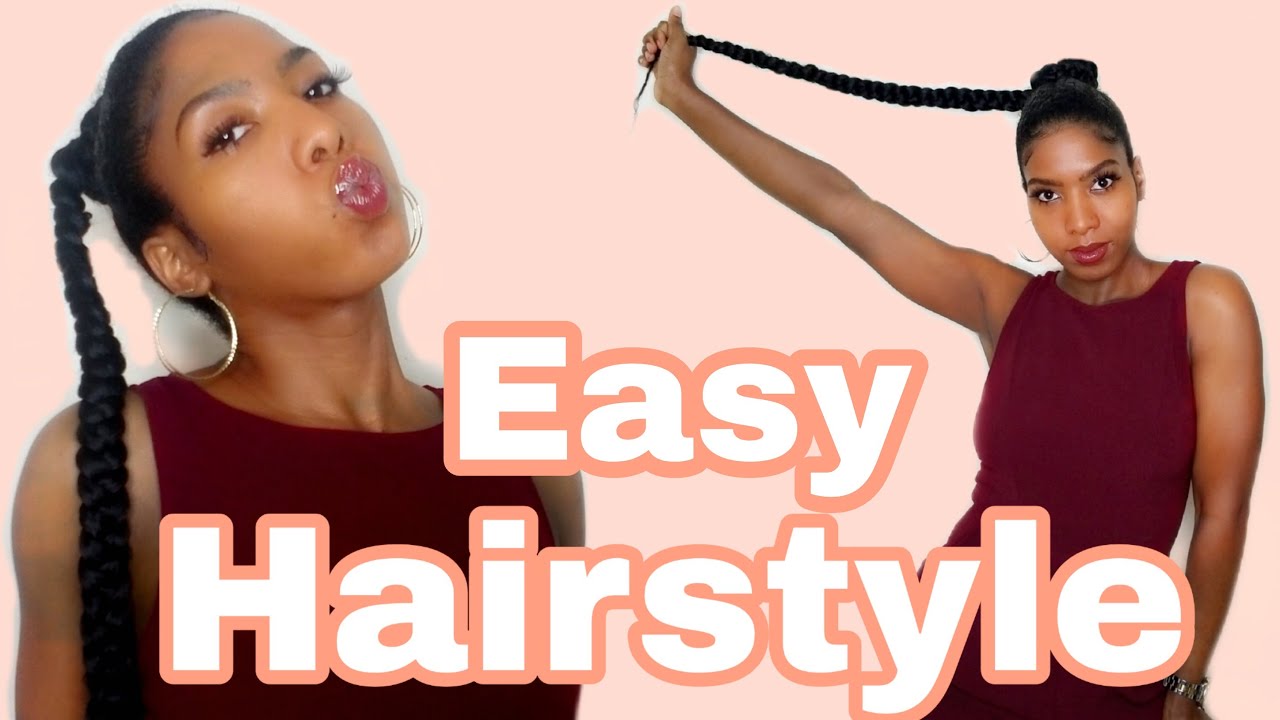 Como hacer Cola Trenzada con Cabello Postizo / Braided Ponytail ...