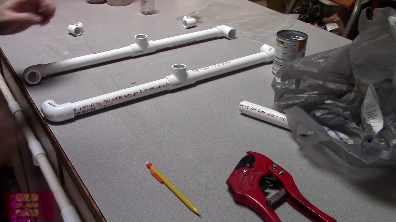 Building a simple PVC plant light stand - YouTube