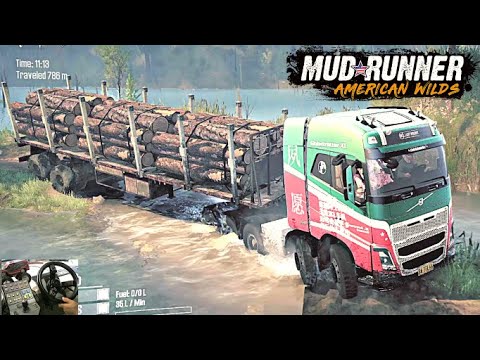 Semi-Truck Logging Trailer Offroading | Epi # 259 | MudRunner 2022 Spintires Gaming Simulator ...
