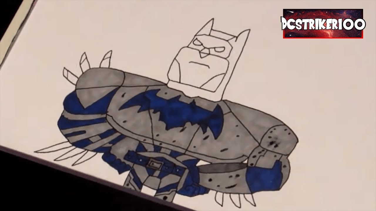 DCUO Future Batman Speed Drawing - YouTube