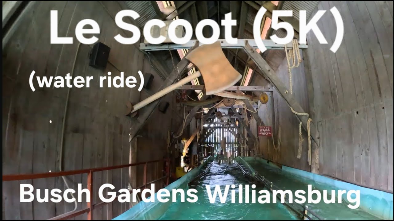 Le Scoot (5K) POV (water ride) summer 2025 #buschgardenswilliamsburg # ...