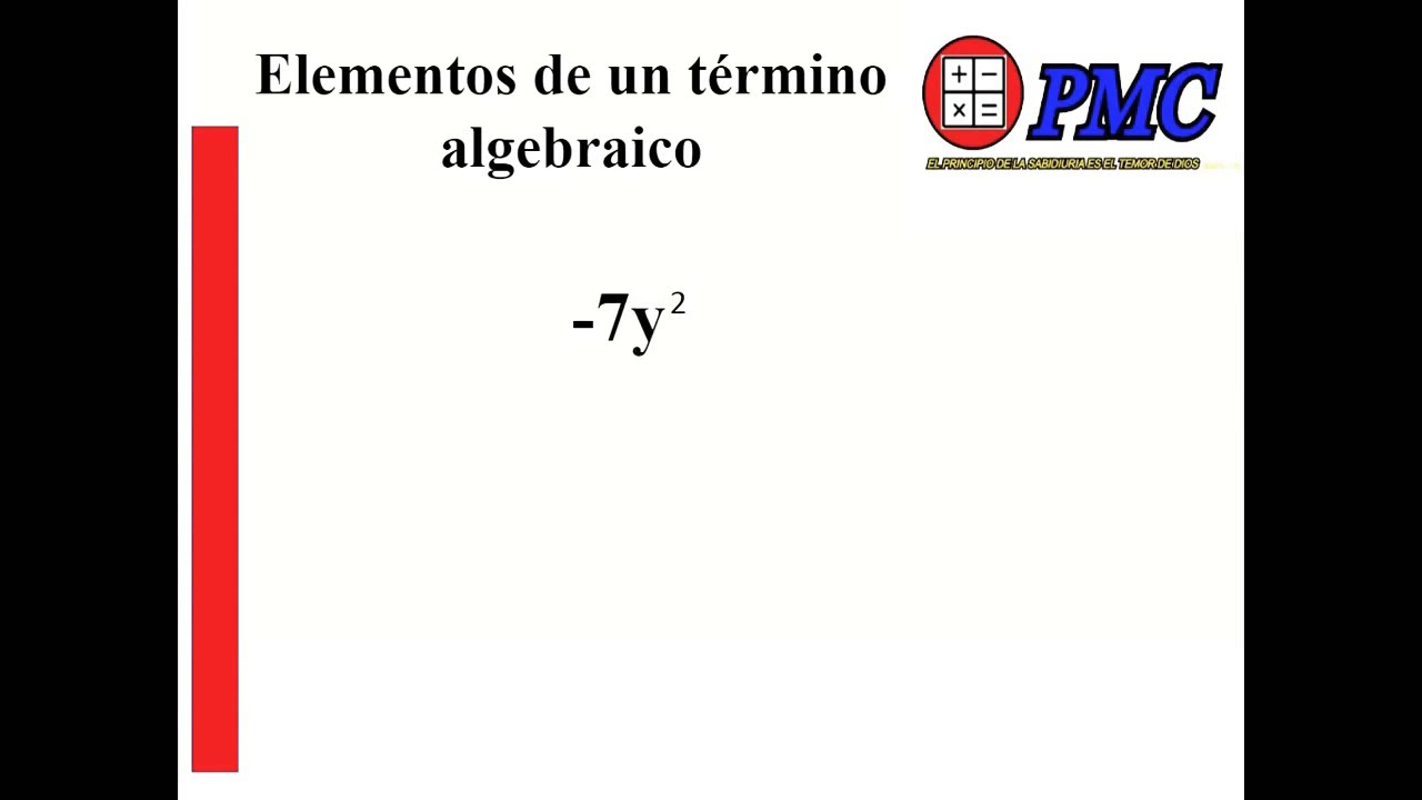 Elementos de un término algebraico. (Fragmento de introducción al ...