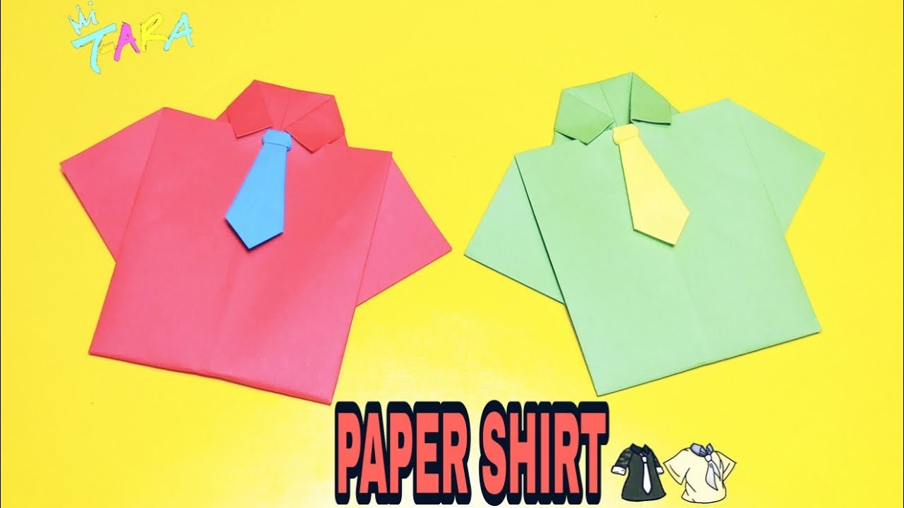 How to Make Paper Shirt - DIY Origami Paper Crafts - Tala Art and Craft ...