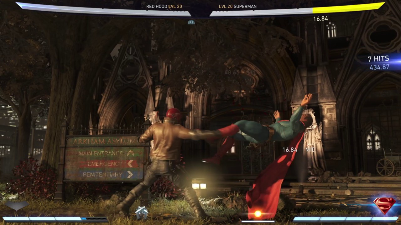 Injustice 2 - Red Hood Combo - 2 Meter Burn - YouTube